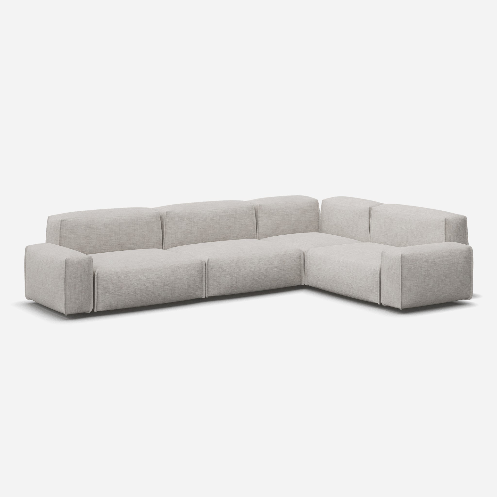 Float Large RH Facing Corner Sofa | Ecru Weave
