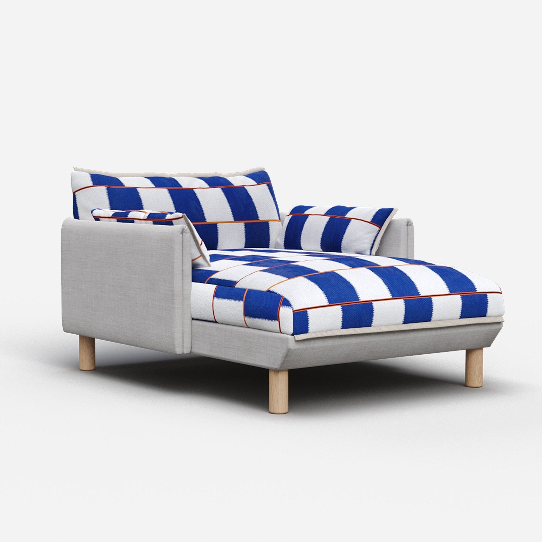 Cozmo 1.5 Seater Chaise Sofa | Cobalt Check