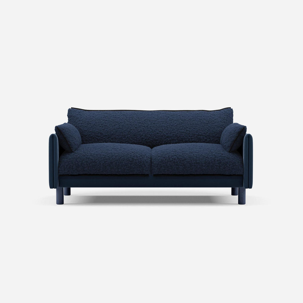 Cozy 2 Seater Sofa | Midnight Blue Velvet| Blue Legs | Cozmo