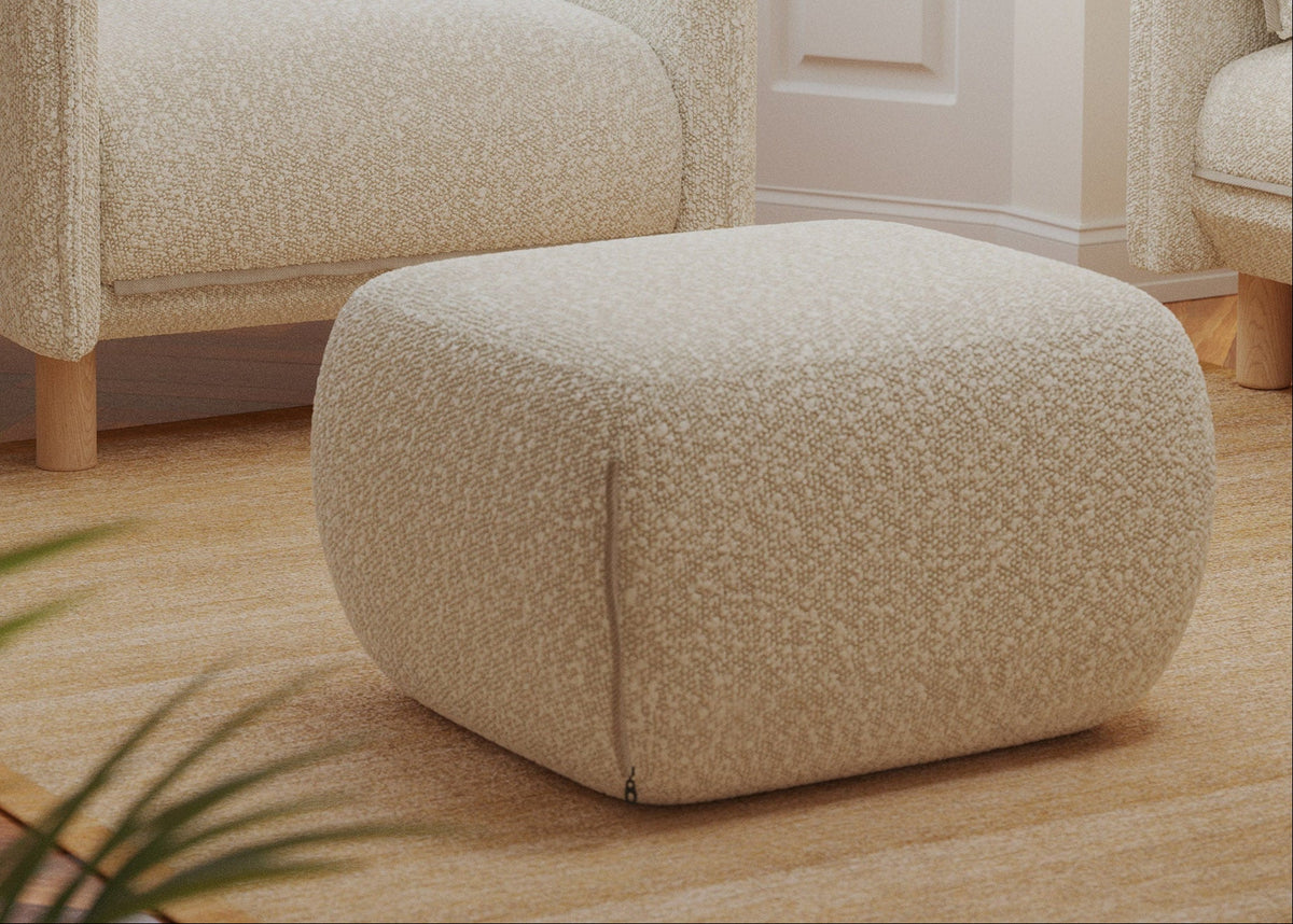 Cozy Pouffe | Ecru Boucle