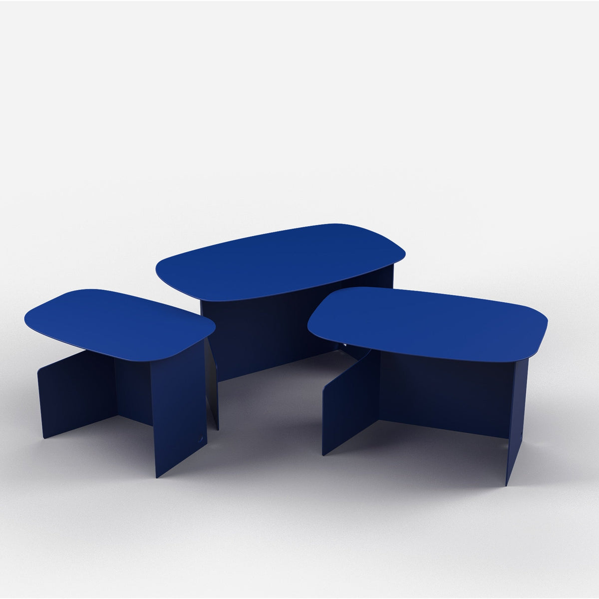 Cutout Nesting Tables | Cobalt Blue