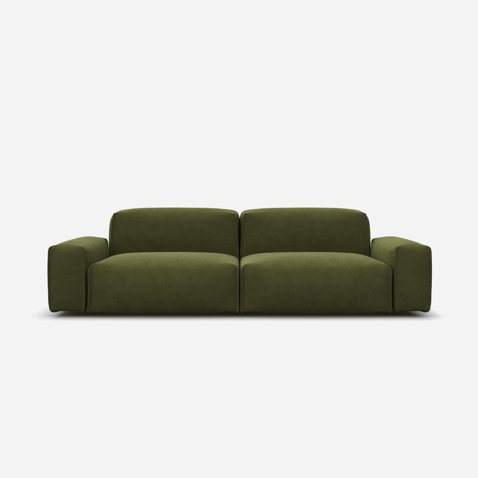 Float 3 Seater Sofa | Dark Green Velvet