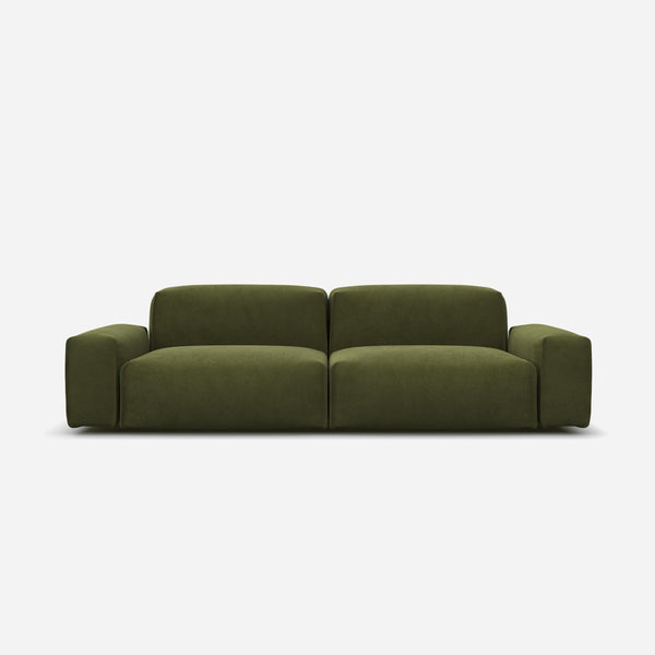 Float 3 Seater Sofa | Dark Green Velvet