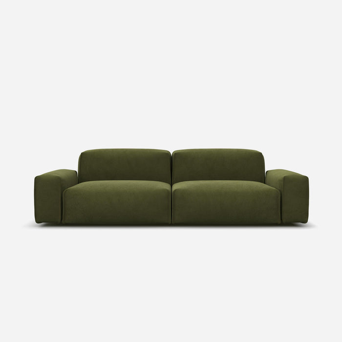 Float 3 Seater Sofa | Dark Green Velvet