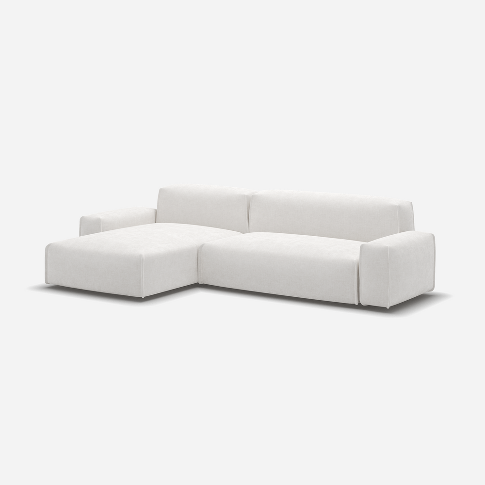 Float 4 Seater LH Chaise Sofa | Natural Cotton