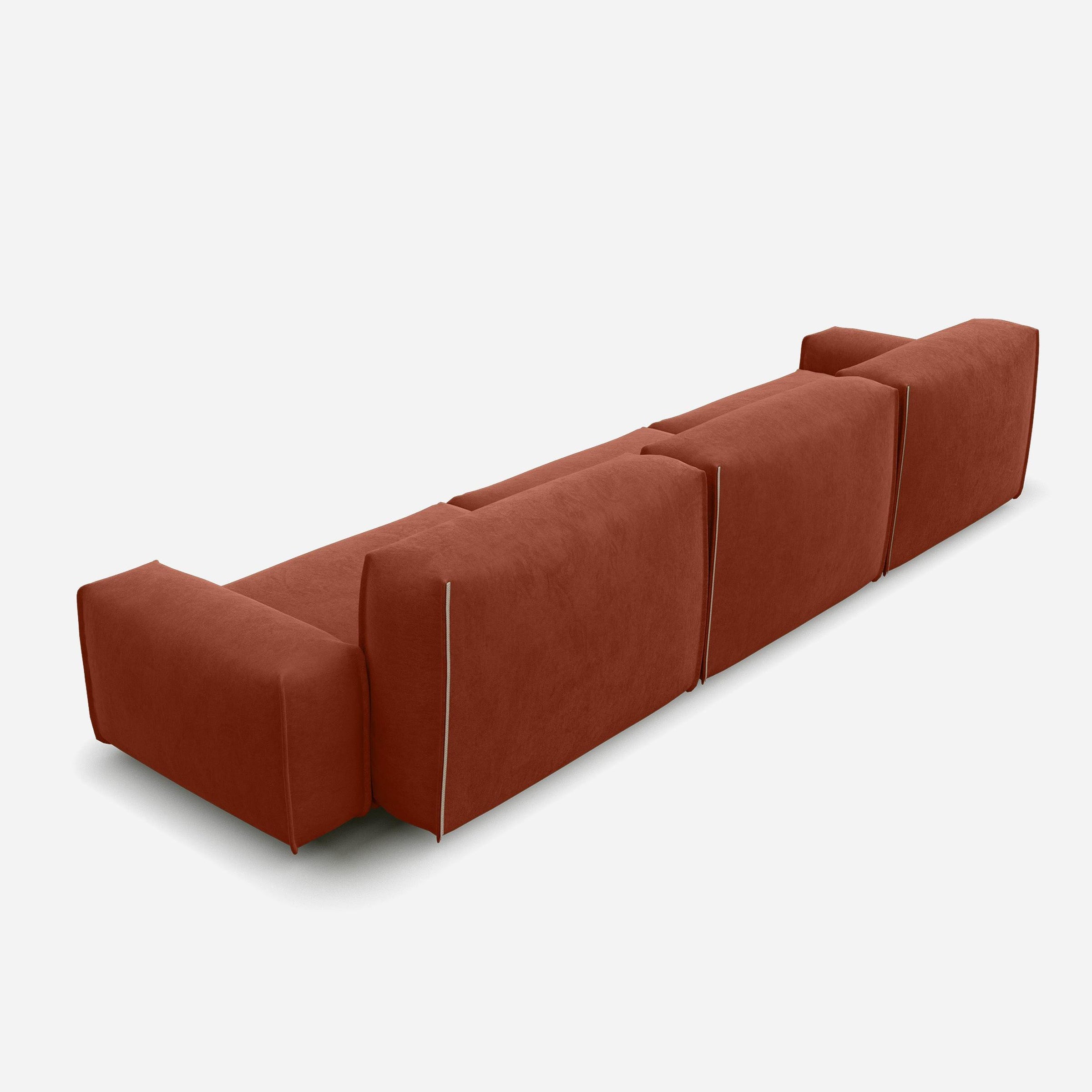 Float 5 Seater Sofa | Rust Velvet
