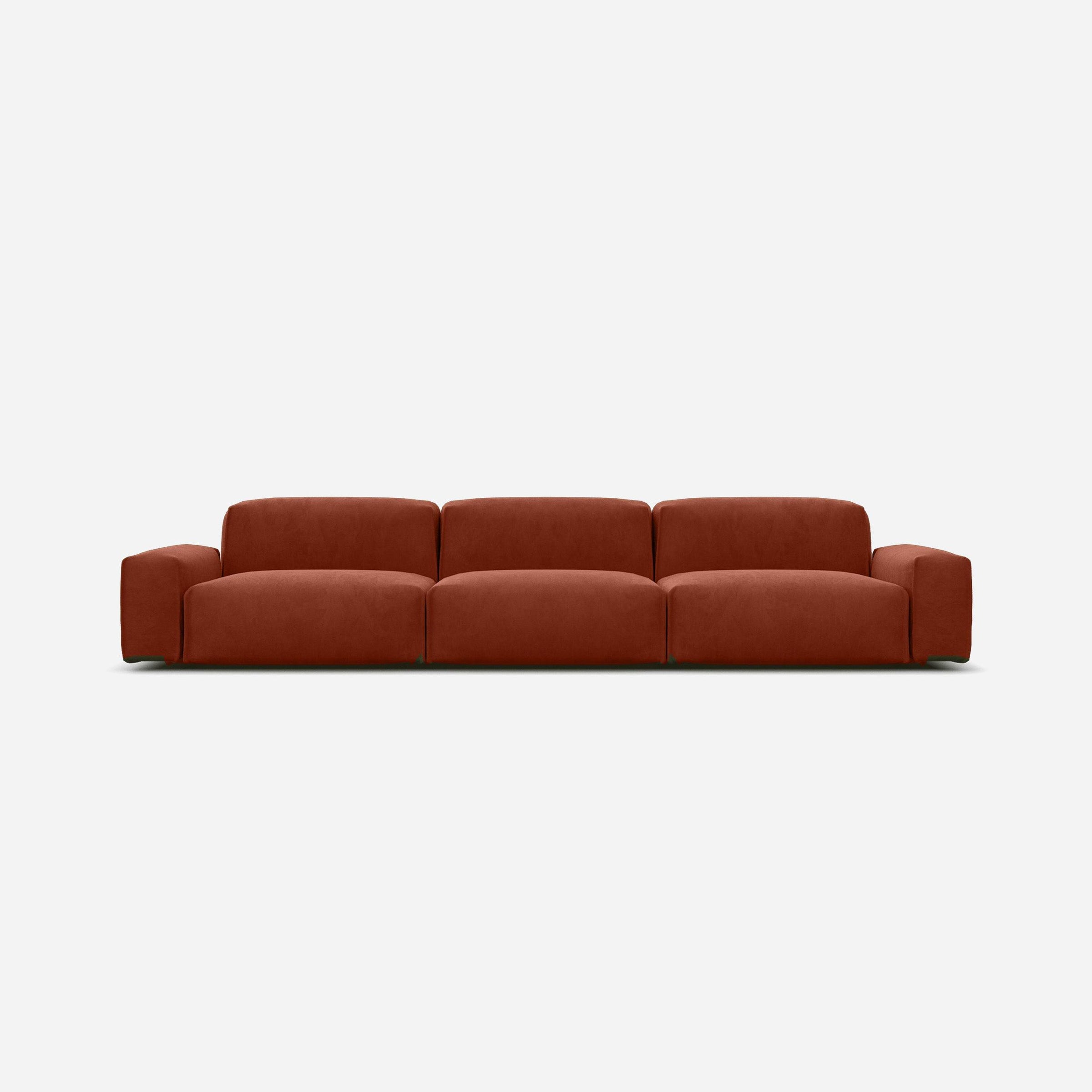 Float 5 Seater Sofa | Rust Velvet