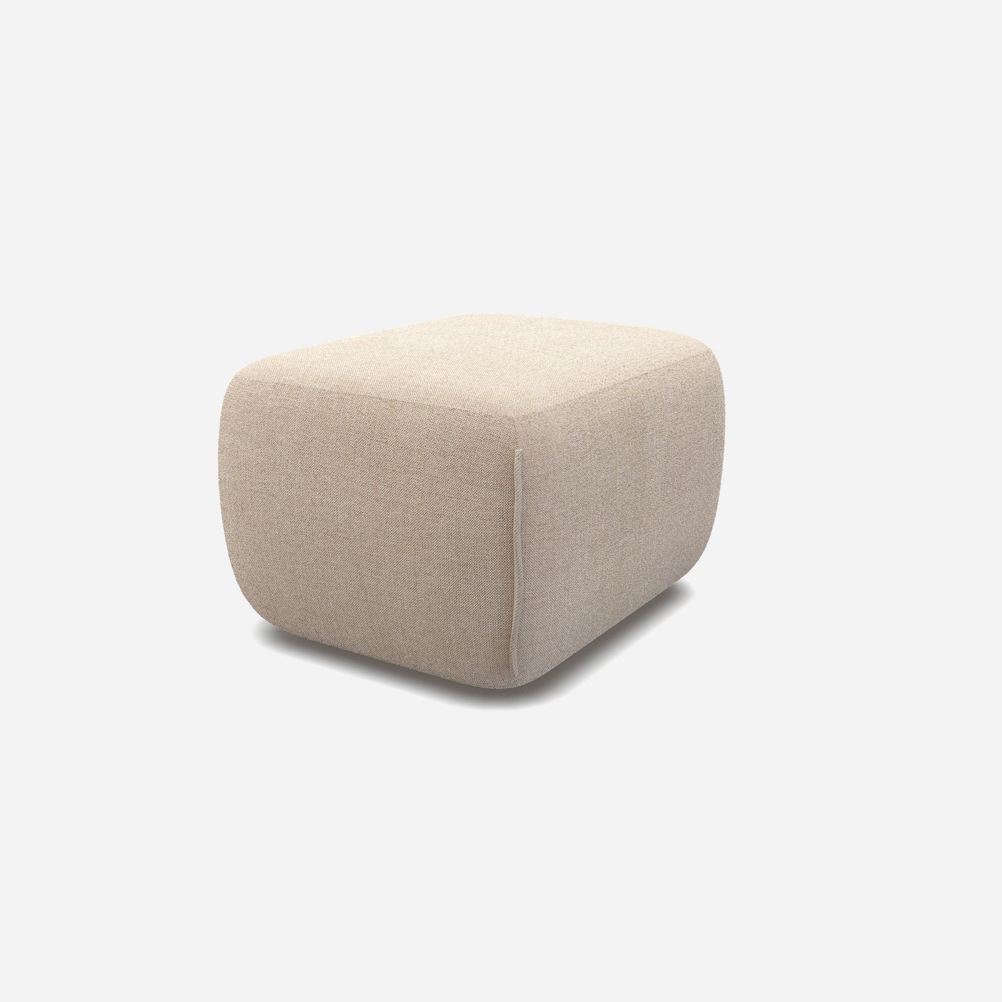Cozy Pouffe | Cream Textured Weave | Cozmo