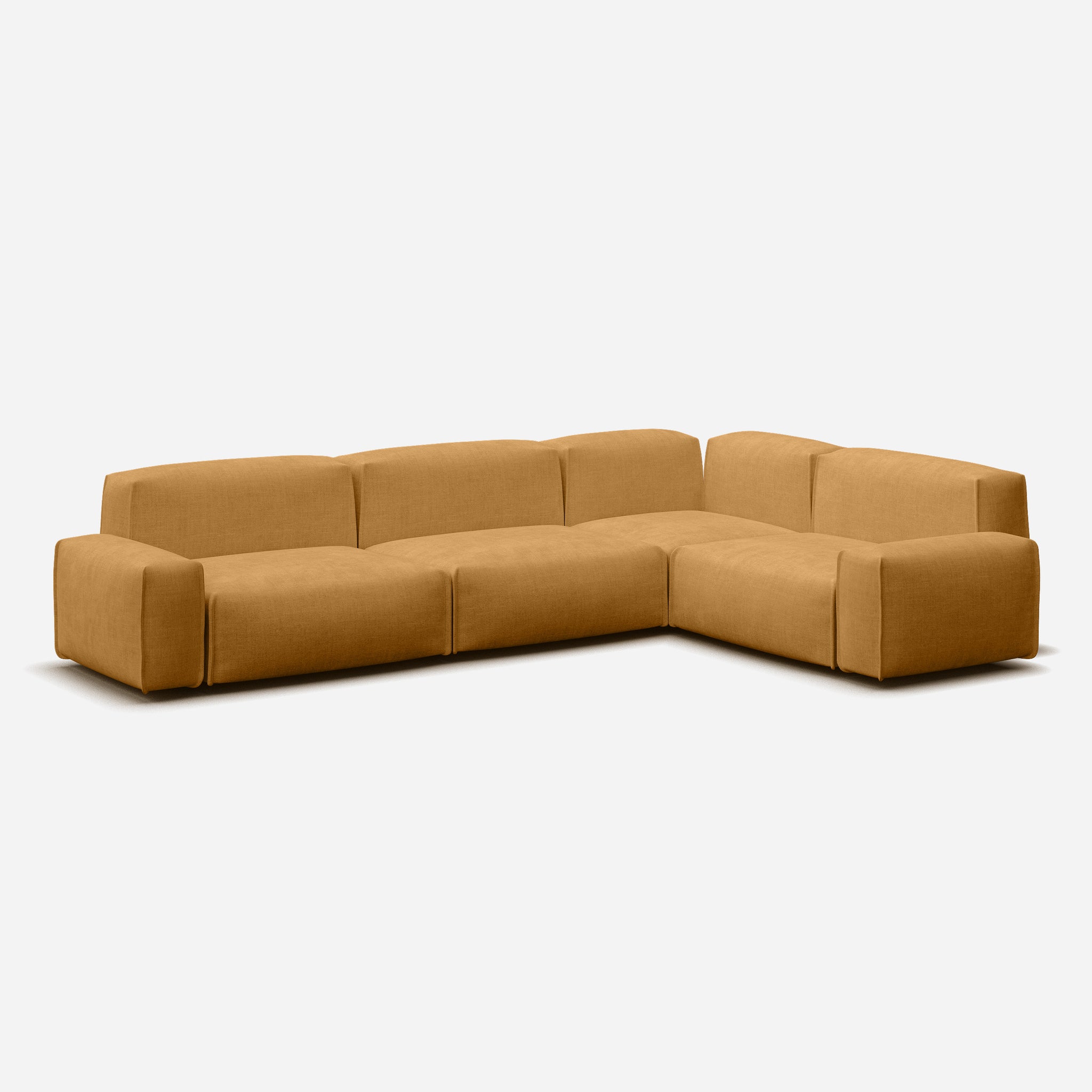 Float Large RH Facing Corner Sofa | Ochre Cotton