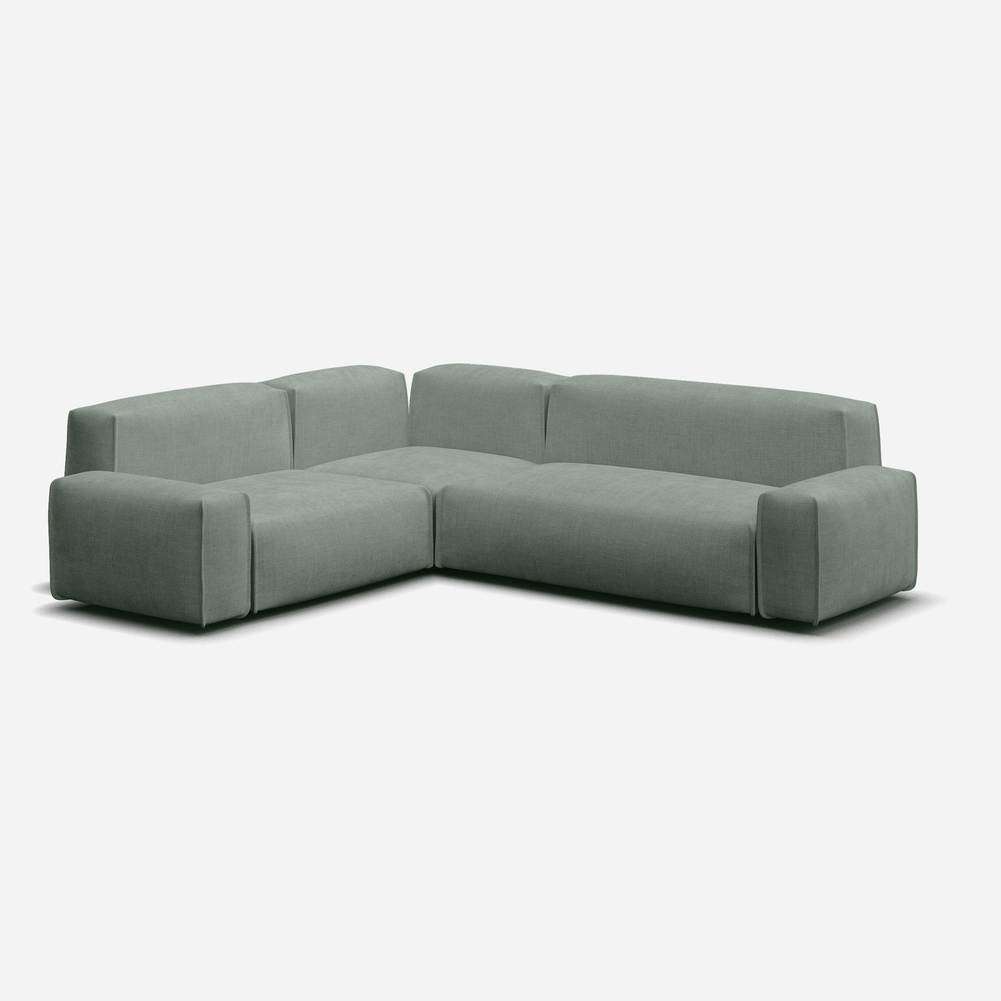 Float Medium LH Facing Corner Sofa | Sage Cotton