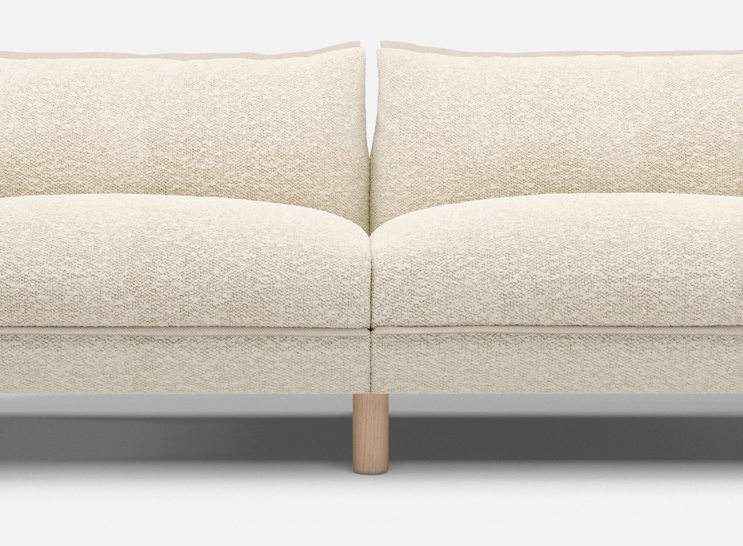 Cozmo 4 Seater Chaise Left Hand Sofa | Boucle Ecru